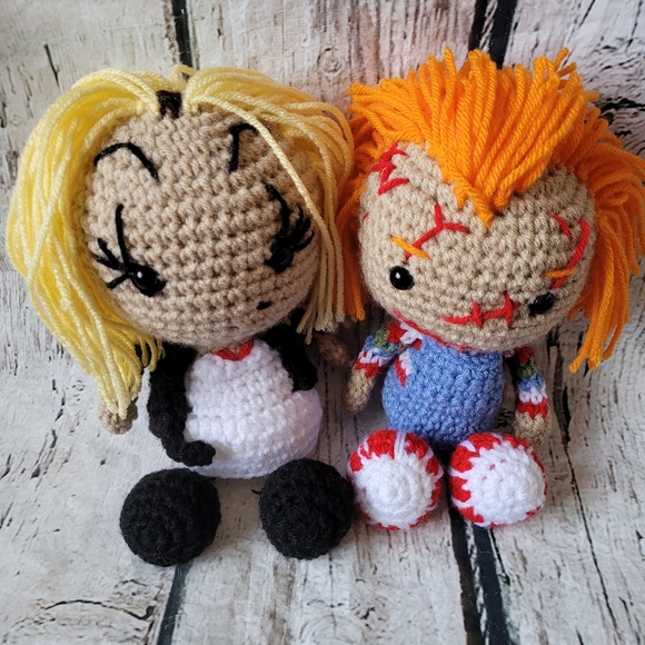 Hand Crafted | Toys | Crochet Tiffany Chucky Amigurumi Doll Set | Poshmark